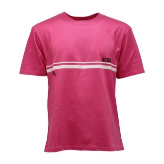 GCDS Logo-Print Kurzarm-T-Shirt - - Tops - Herren - Rosa - XS