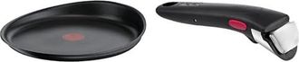 T-fal Ingenio Eco Resist Poêle à crêpe 27 cm, Fonte daluminium, Induction L8581004, Poignée amovible noire, Verrouillage sécurité 3 points, Garantie 10 ans,
