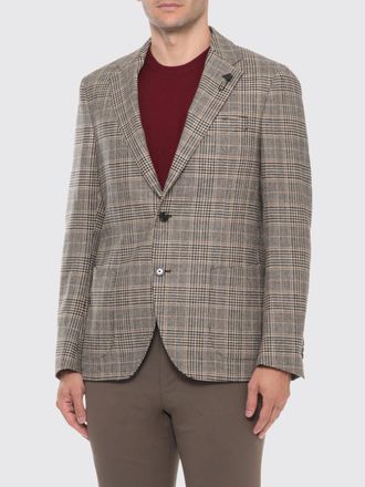 Lardini Einreihiger Hahnentritt-Blazer aus Wolle und Kaschmir