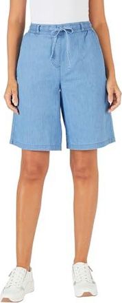 Damart Bermuda Tissu Chambray Femme Bleu Imprimé Taille 46