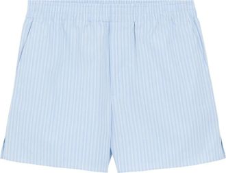 Ami Femme, Shorts, Bleu, Taille: 40 FR Cotton Elasticated Shorts