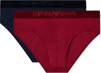 Emporio Armani Homme, Sous-vêtements, Multicolore, Taille: XL Lot de deux slips