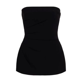 Proenza Schouler Haut sans bretelles drap&eacute; Damea - Femme - Tops - Noir - Taille: 34 FR