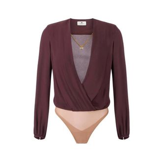 Elisabetta Franchi Damen, Oberteile, Braun, XSGr&ouml;&szlig;e