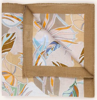 Eton Einstecktuch Aus Leinen beige