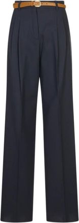 Max Mara Femme, Pantalons, Bleu, Taille: 38 FR Pantalon Adunco Large