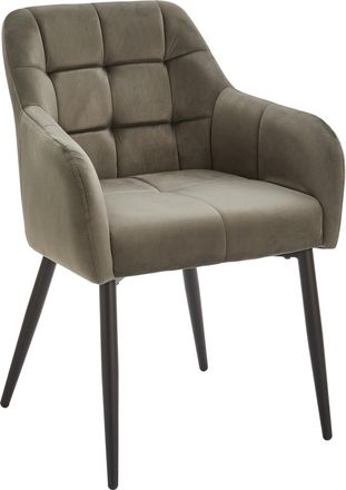 Livetastic Armlehnstuhl Federkern, Grau, Schwarz, Metall, Textil, Füllung: Schaumstoff, Rundrohr, 60x83x59 cm, Esszimmer, Stühle, Esszimmerstühle, Armlehnenstühl