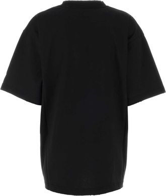 Balenciaga Graphic Print Oversized Cotton T-Shirt - Black