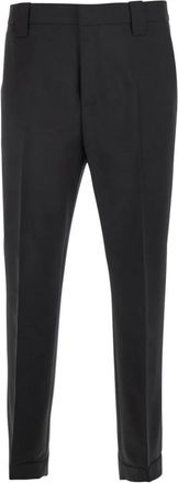 Versace Homme, Pantalons, Noir, Taille: L Look 20 Pantalon en Laine &agrave; Double Pince