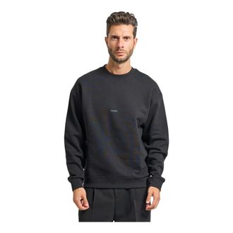HUGO BOSS Homme, Sweatshirts et sweats &agrave; capuche, Noir, Taille: 2XL SweaT-shirt Col Rond Noir Imprim&eacute; Labyrinthe