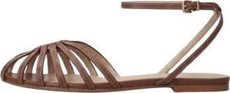 Cesare Gaspari Femme, Chaussures, Brun, Taille: 39 EU Sandales Plates &agrave; Brides Rayonnantes