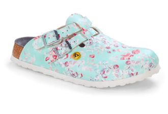 Birkenstock Damen Clogs Kay ESD Birko-Flor - Flowers Fields Mint - Schmal EU 40