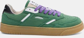 Moea Herren vegan Sneaker Origin Low Forest Suede Gr&uuml;n Wei&Atilde;Y