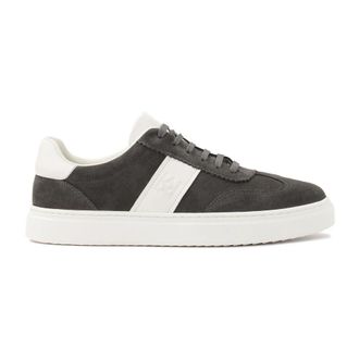 Kazar Graue Wildleder-Sneaker mit wei&szlig;en Eins&auml;tzen - - Shoes - Herren - Grau - 43 EU