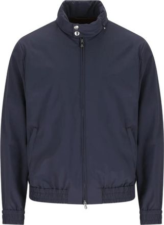 Brunello Cucinelli Homme, Vestes, Bleu, Taille: 3XL Veste zipp&eacute;e &agrave; col montant