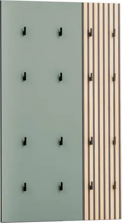 MID.YOU Mid.you Garderobenpaneel, Grün, Eiche, Holzwerkstoff, 73.5x109x2.6 cm, Aufhängemöglichkeit, Garderobe, Garderobenpaneele, Garderobenpaneele