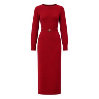 Twinset Langes Strickkleid - - Dresses - Damen - Rot - XS