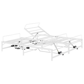vidaXL Telaio Letto Elettrico Regolabile Bianco 180 X 200 Cm Acciaio Vidaxl