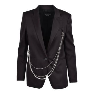 Dondup Femme, Vestes, Noir, Taille: 38 FR Giacca Stondata