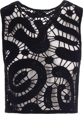 Pinko Pinko, Femme, Tops, Noir, Taille: 38 FR Hauts sans manches