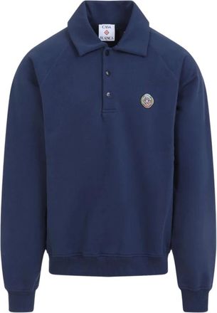 Casablanca Homme, Sweatshirts et sweats à capuche, Bleu, Taille: M Pulls bleus pour un look élégant