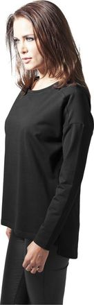 Urban Classics Damen Sweatshirt Oversize Chiffon Crew, Gr. Small, Schwarz (blk 17)