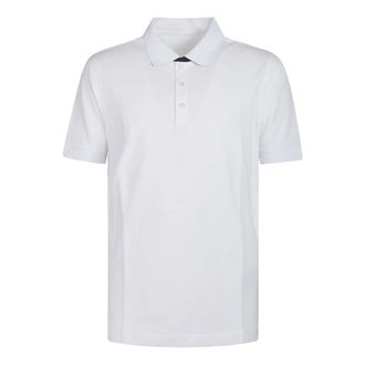 Fay Doppelkragen-Polohemd im Bicolor-Stil - - Tops - Herren - Wei&szlig; - 3XL