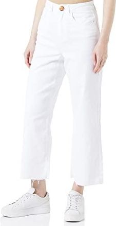 Vero Moda Vmwild Kathy SHR Large Crop Pantalon, Blanc éclatant, XS / 32L Femme