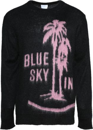 Blue Sky Inn pull à logo en mohair - Noir