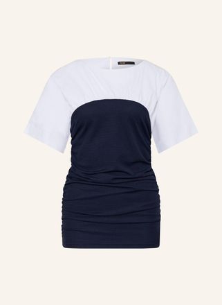 Maje T-Shirt Im Materialmix blau