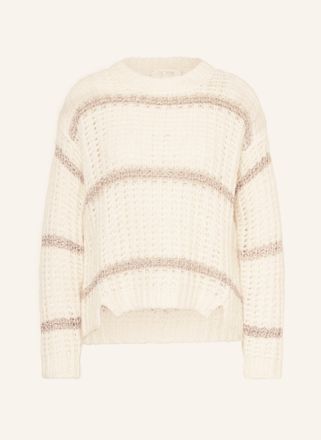 Cat Noir Catnoir Pullover Mit Glitzergarn Und Pailletten weiss