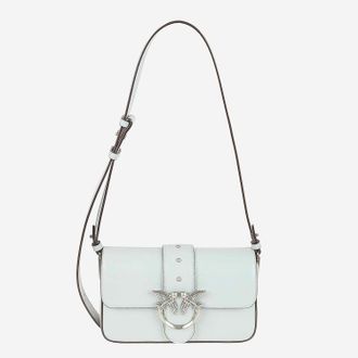 Pinko Womens Mini Leather Bag Grey Shoulder