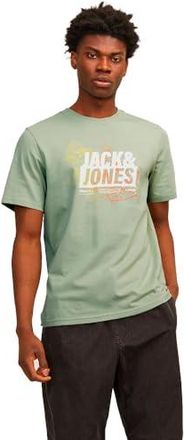 Jack & Jones JCOMAP T-Shirt d&eacute;t&eacute; avec Logo SS Crew Neck SN, Desert Sage, S