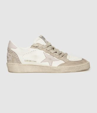 Golden Goose Baskets Ball Star White Pink Beige