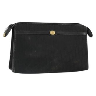 Dior Pre-owned Trotter Canvas Clutch - - Pre-owned - Damen - Schwarzk - ONE SIZE