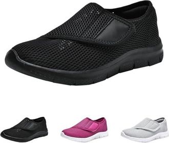 Generic Chaussures orthop&eacute;diques extra larges pour femme - En maille respirante - Semelle souple - Antid&eacute;rapantes - Fermeture facile - R&eacute;glables - Pour pieds 
