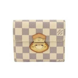 Louis Vuitton Portefeuille Pre-owned Damier Azur (tri-fold) - Femme - Pre-owned - Beige - Taille: ONE Size