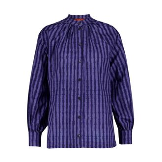Altuzarra Gestreiftes Ballon&auml;rmel-Oberteil - - Blouses & Shirts - Damen - Blau - XL