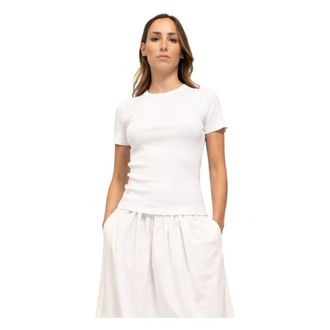 Department Five Department Five, Femme, Tops, Blanc, Taille: 38 FR T-shirt Girocollo di Jersey
