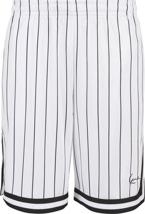 Karl Kani Herren Small Signature Pinstripe Mesh Shorts White, XXL