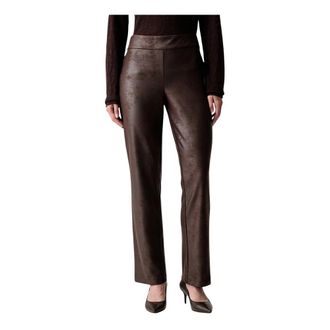 Joseph Ribkoff Gefolierte seidige Strick-Schlaghosen zum Anziehen - - Trousers - Damen - Braun - 4XL