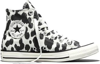 Converse Chuck Taylor All Star - Baskets &agrave; imprim&eacute; vache - Noir et aigrette