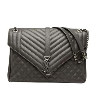 Saint Laurent Sacoche Pre-owned College - Femme - Pre-owned - Gris - Taille: ONE Size