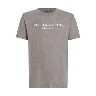 Dolce & Gabbana Graue T-Shirts und Polos - - Tops - Herren - Grau - S