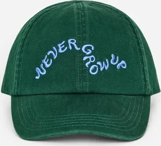 Arket Bestickte Kappe -Gr&uuml;n