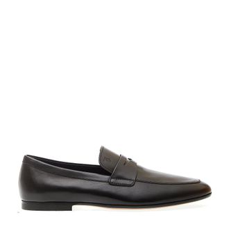 Tod's Homme, Chaussures, Noir, Taille: 40 1/2 EU Mocassins slip-on &agrave; logo en relief