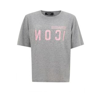 Dsquared2 Femme, Tops, Gris, Taille: 36 FR Haut Élégant en Coton