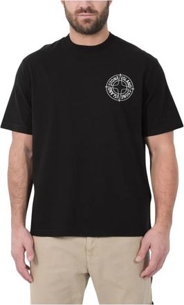 Stone Island Homme, Tops, Noir, Taille: XL T-Shirt V0029