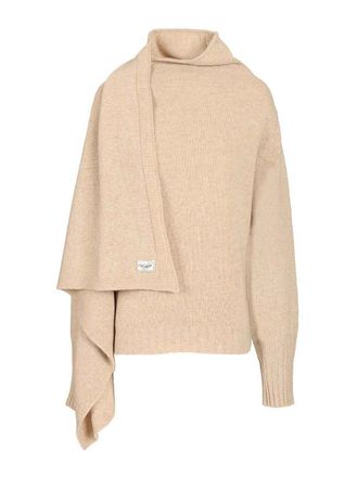 The Attico Pull Col Rond - Beige