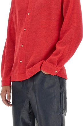 S&eacute;fr Linen Shirt - Red